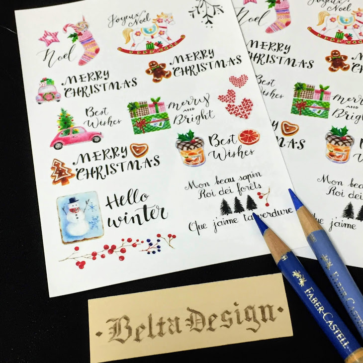 BeltaのColored Pencil Gallery 色鉛筆ギャラリー » 【Belta Design】クリスマスシール